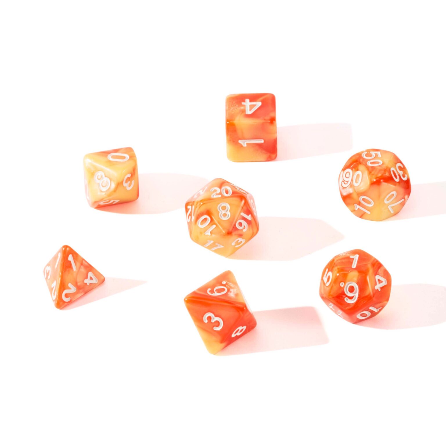 Red Mix Black Polyhedral DND Dice Set 7 Pieces Red Nebula DnD Dice For ...