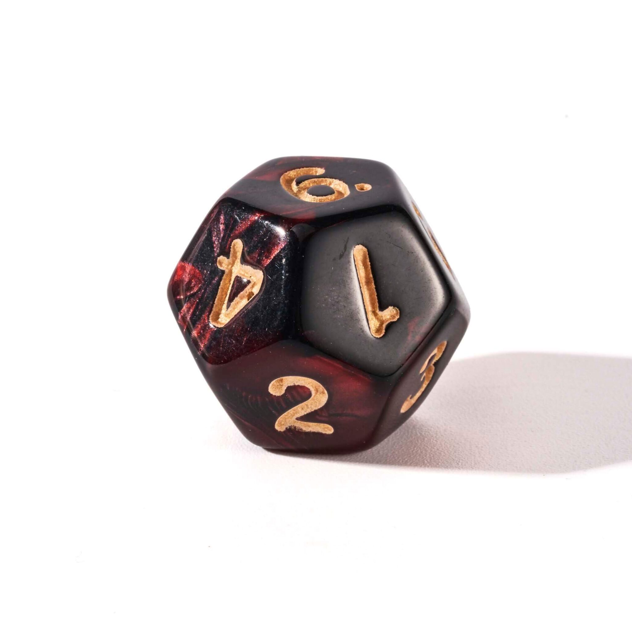 Red Mix Black Polyhedral DND Dice Set 7 Pieces Red Nebula DnD Dice For ...